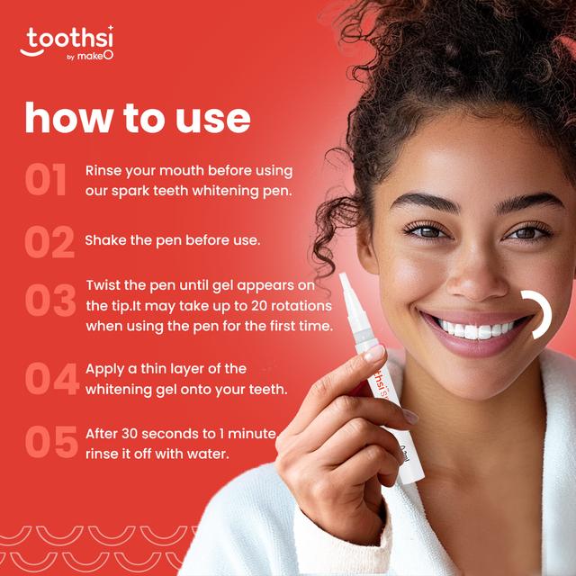 Teeth Whitening at Home: Flat 50% off on toothsi Teeth Whitening Pen